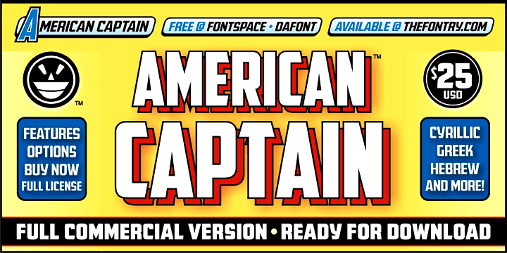 Captain America Font Download :: American Captain Font :: Marvel Fonts