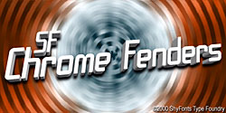 SF Chrome Fenders by ShyFonts at DailyFont.com