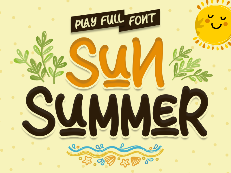 Sun Summer by Sakha Design at DailyFont.com